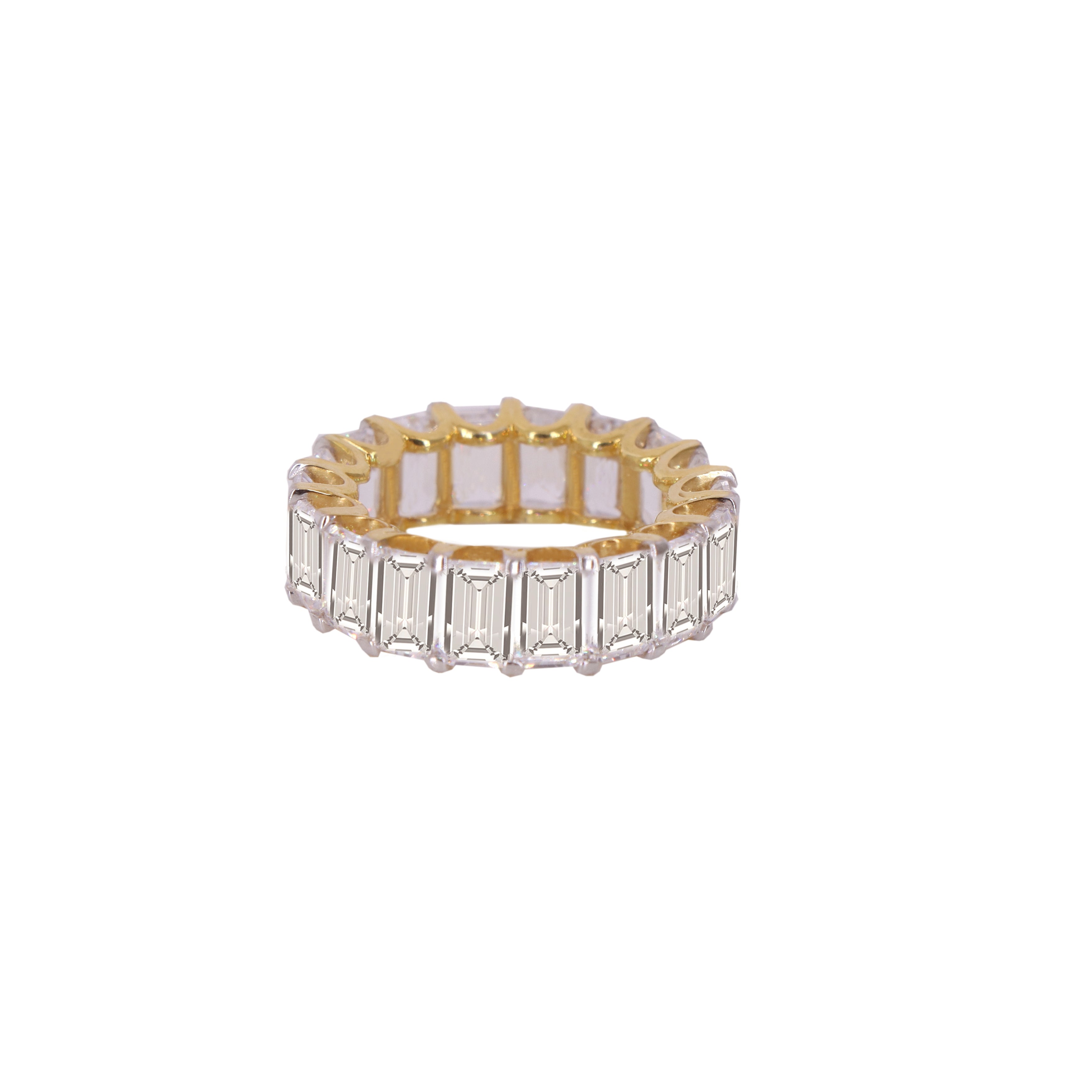 Emerald Cut Lab-Grown Diamond Eternity Ring – URJA LAB JEWELS